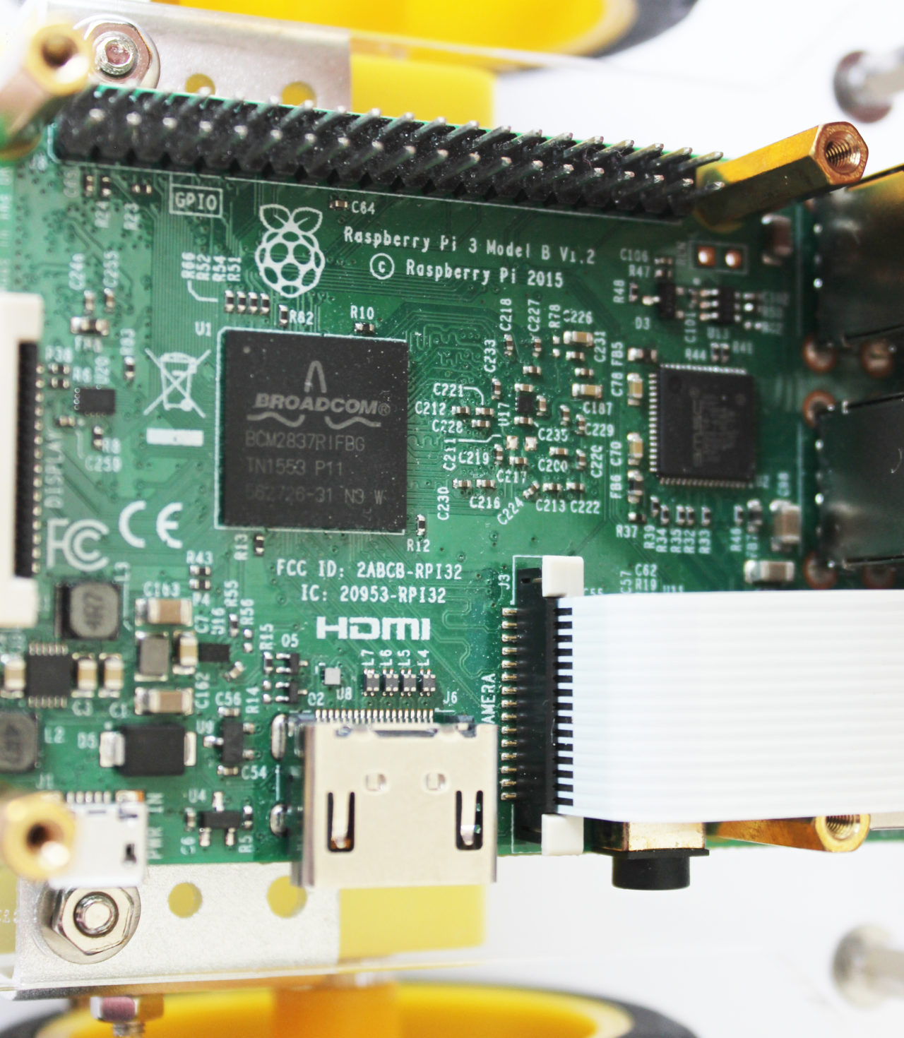 Attach the Raspberry Pi Camera or Distance Sensor to the Pi Robot