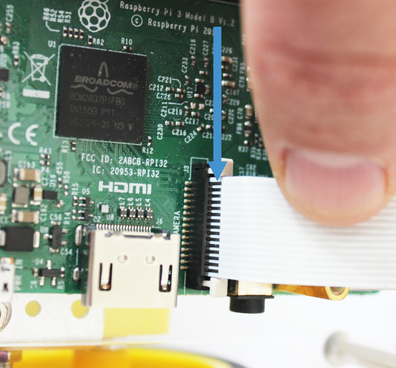 Attach the Raspberry Pi Camera or Distance Sensor to the Pi Robot